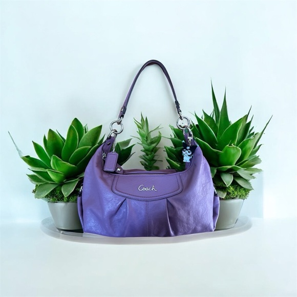 Coach | Bags | Coach Light Purple Or Violet Leather Shoulder Bag | Poshmark